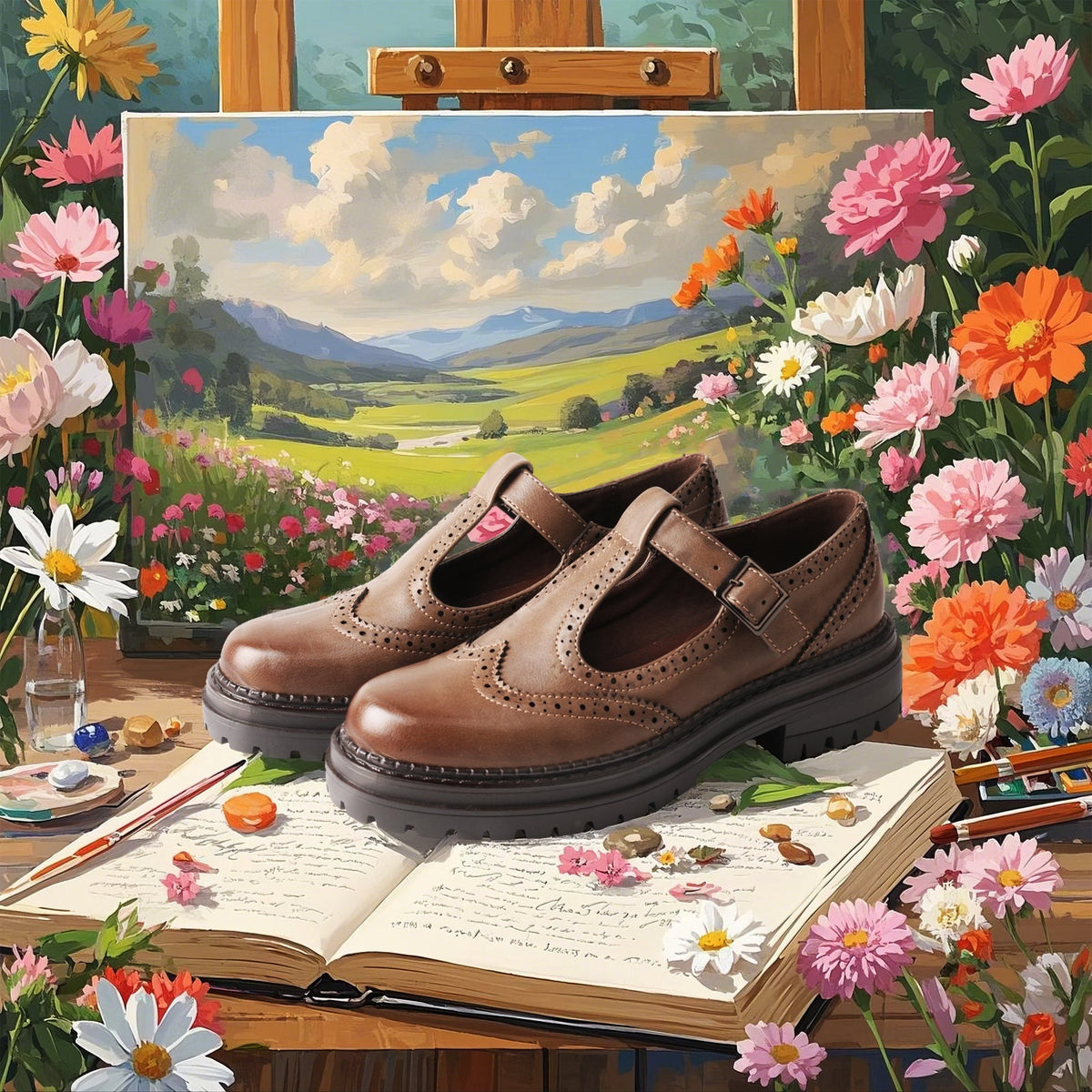 Step into Spring with TMA EYES Stylish T-Strap Loafers
